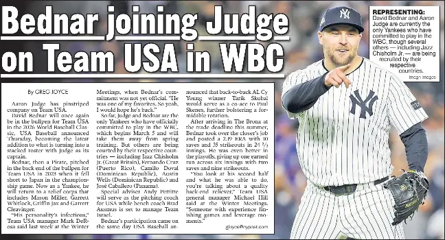 Bendar joing Judge on Team USA in WBC - PressReader
