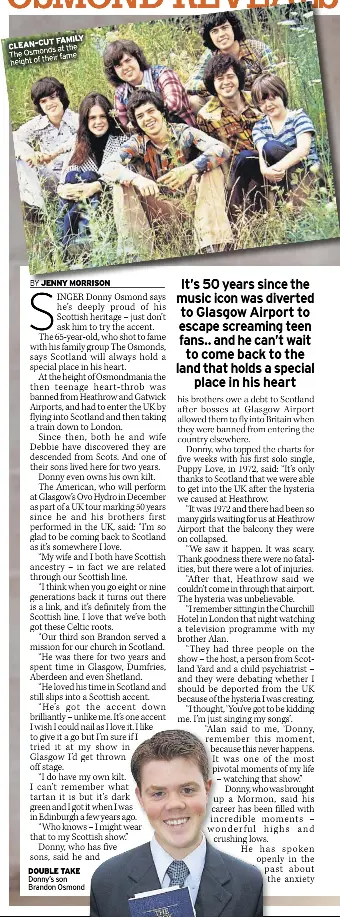 OSMOND REVEALS FAMILY’S LOVE AFFAIR WITH SCOTLAND | Daily Record ...