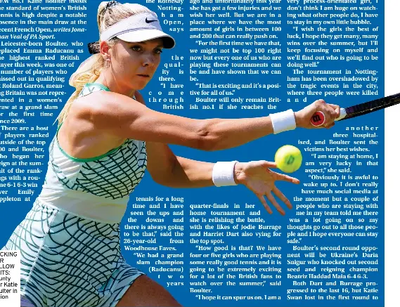 Boulter sees quality in British women’s tennis - PressReader