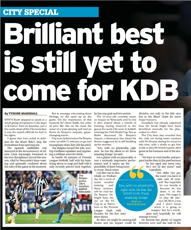 Brilliant best is still yet to come for KDB - PressReader