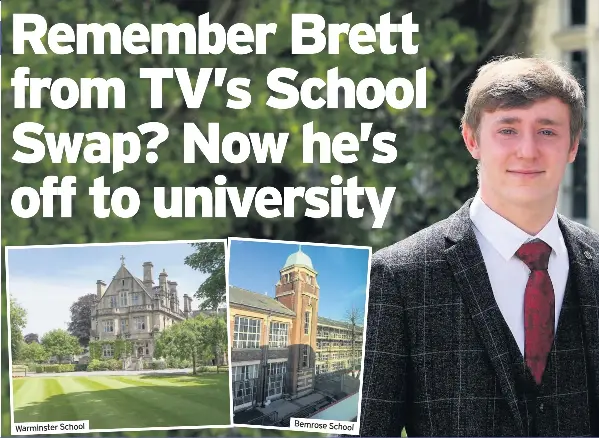 Remember Brett from TV’s School Swap? Now he’s off to university - PressReader