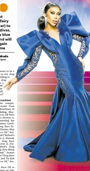 ‘Drag Race PH’ alum Marina Summers wears Pia blue gown by Albert Andrada - PressReader