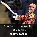 Sunrisers prove too hot for Capitals - PressReader