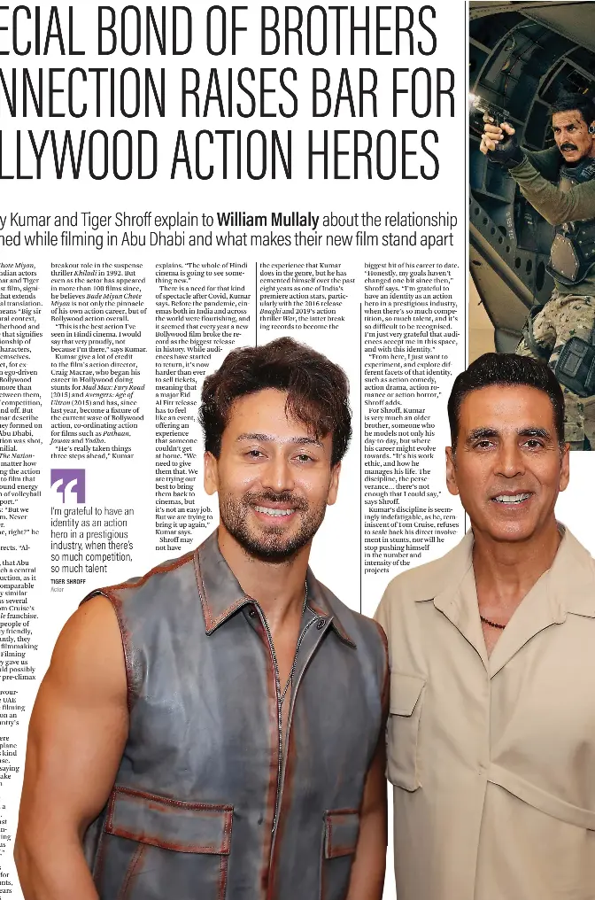 SPECIAL BOND OF BROTHERS CONNECTION RAISES BAR FOR BOLLYWOOD ACTION HEROES - PressReader