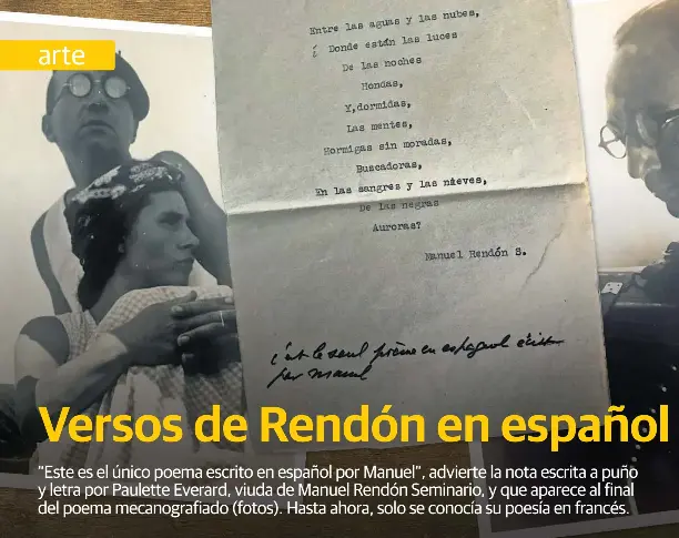 MANUEL RENDÓN, GRAN MAESTRO DE LA PINTURA Y... POETA - PressReader