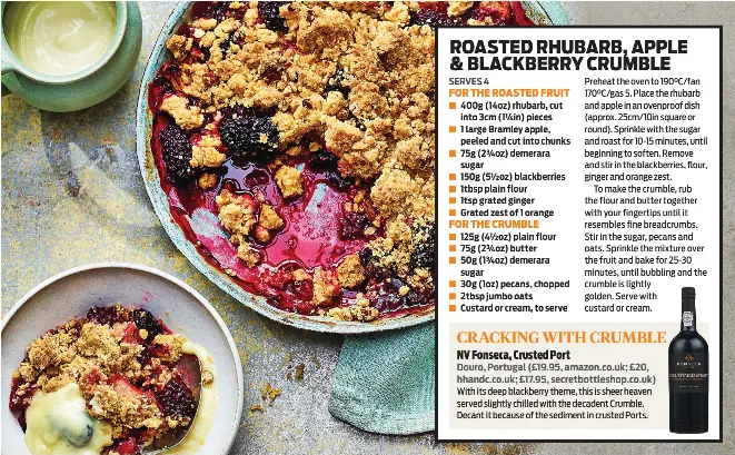 ROASTED RHUBARB, APPLE & BLACKBERRY CRUMBLE - PressReader