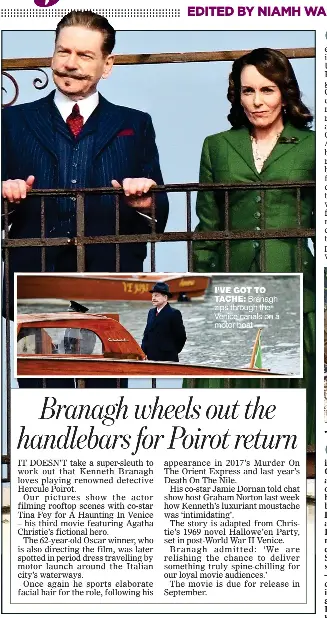 Branagh wheels out the handlebars for Poirot return - PressReader