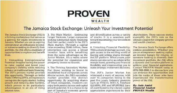 The Jamaica Stock Exchange: Unleash Your Investment Potential - PressReader
