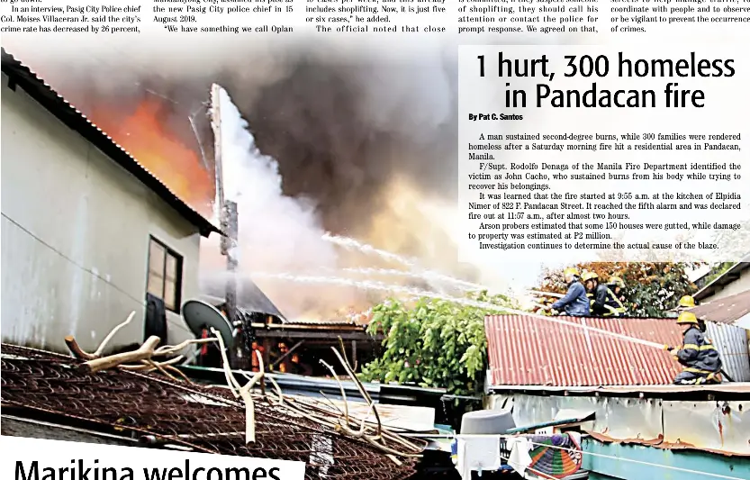 1 hurt, 300 homeless in Pandacan fire - PressReader