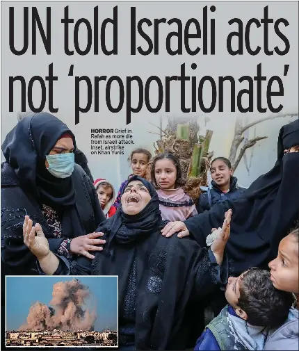 UN told Israeli acts not ‘proportion­ate’ - PressReader