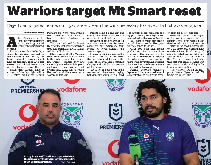 Warriors target Mt Smart reset - PressReader