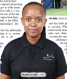Umpire Sebele spreads her wings - PressReader