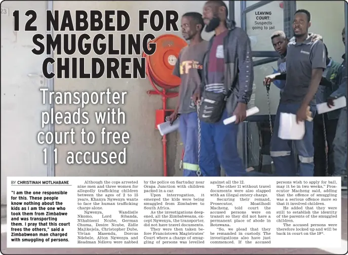 12 NABBED FOR SMUGGLING CHILDREN - PressReader