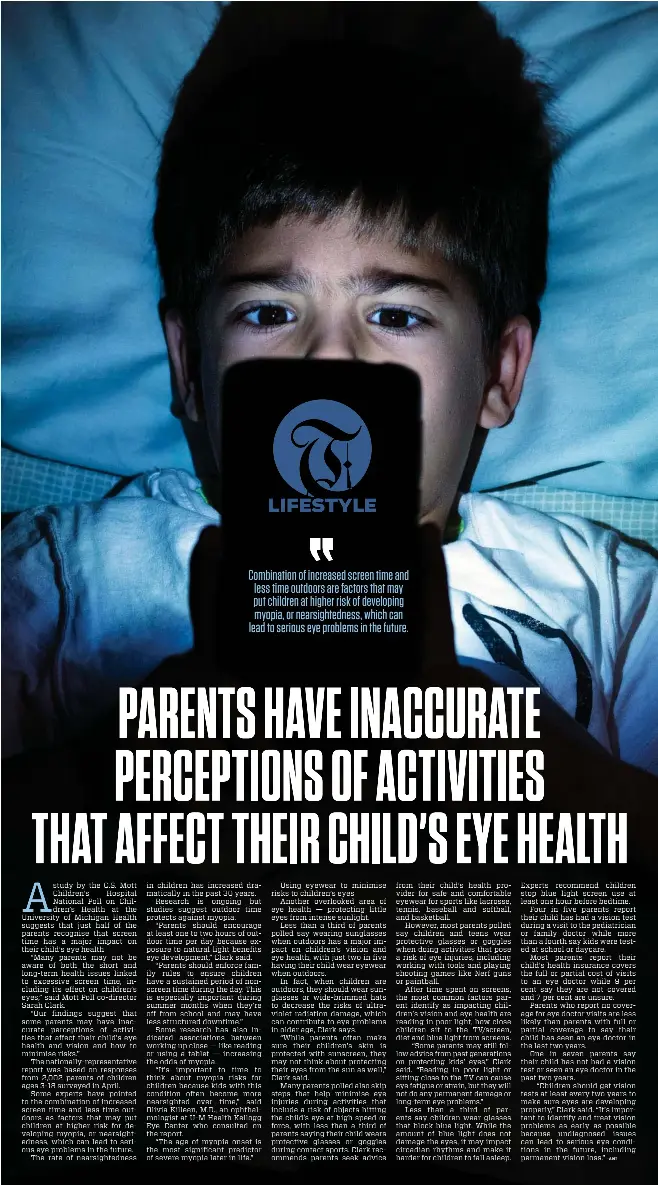 PARENTS HAVE INACCURATE PERCEPTION­S OF ACTIVITIES THAT AFFECT THEIR ...