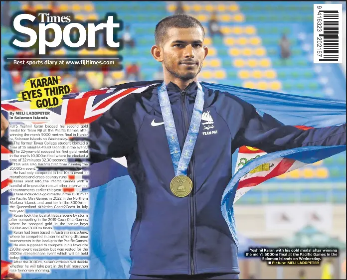 KARAN EYES THIRD GOLD SAMUNAKA READY TO LEAD PACK - PressReader