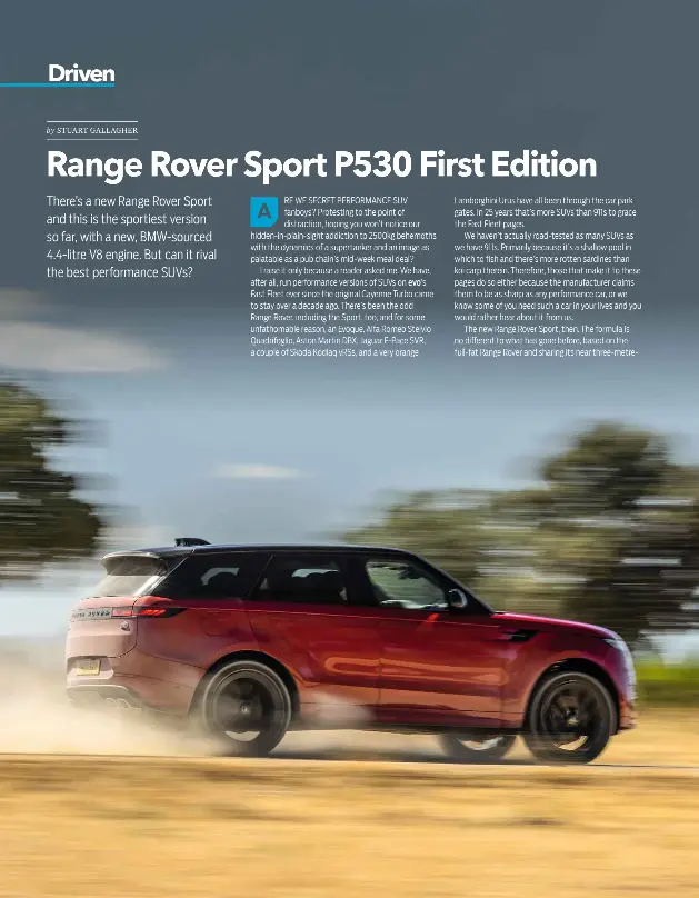 Range Rover Sport P530 First Edition - PressReader