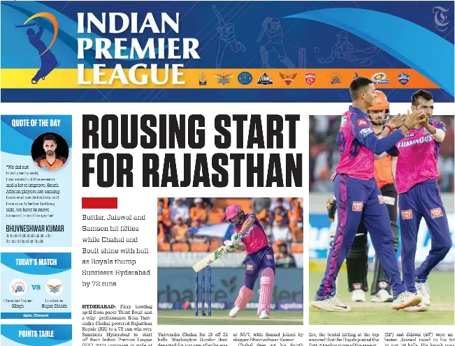 ROUSING START FOR RAJASTHAN - PressReader