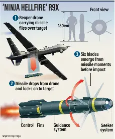 Was the secret ‘Ninja Hellfire’ R9X missile used in the assassinat­ion ...