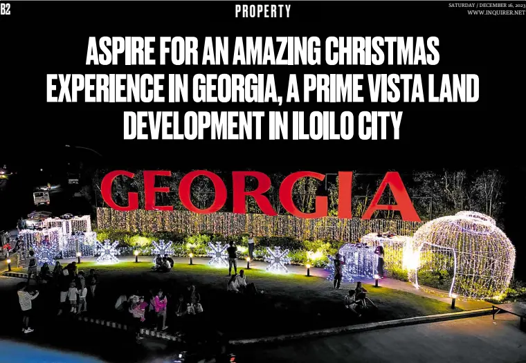 ASPIRE FOR AN AMAZING CHRISTMAS EXPERIENCE IN GEORGIA, A PRIME VISTA LAND DEVELOPMEN­T IN ILOILO ...