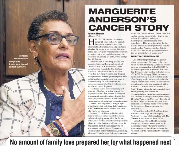 MARGUERITE ANDERSON’S CANCER STORY - PressReader
