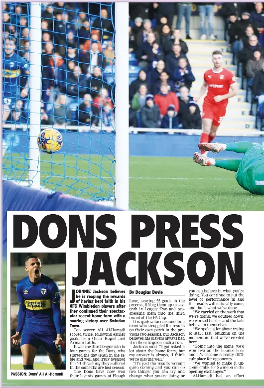 DONS PRESS JACKSON ON AS BOSS KEEPS FAITH - PressReader