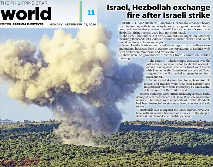 Israel, Hezbollah exchange fire after Israeli strike - PressReader