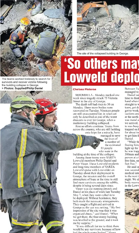 ‘So others may live’ - SARZA Lowveld deployed to George - PressReader