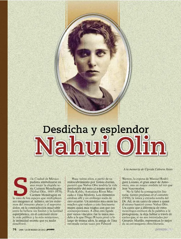 Desdicha Y Esplendor Nahui Olin Pressreader