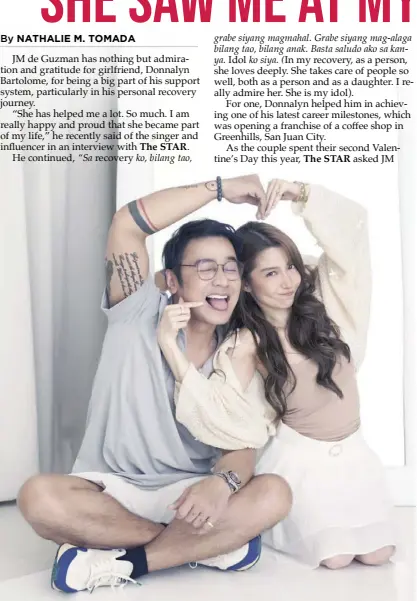 JM DE GUZMAN GRATEFUL FOR GF DONNALYN BARTOLOME: SHE SAW ME AT MY LOWEST - PressReader