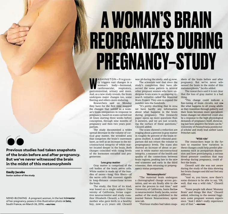 A WOMAN’S BRAIN REORGANIZE­S DURING PREGNANCY–STUDY - PressReader