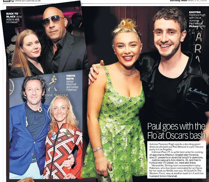 Paul goes with the Flo at Oscars bash - PressReader