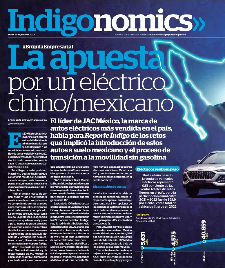 La apuesta por un eléctrico chino/mexicano - PressReader