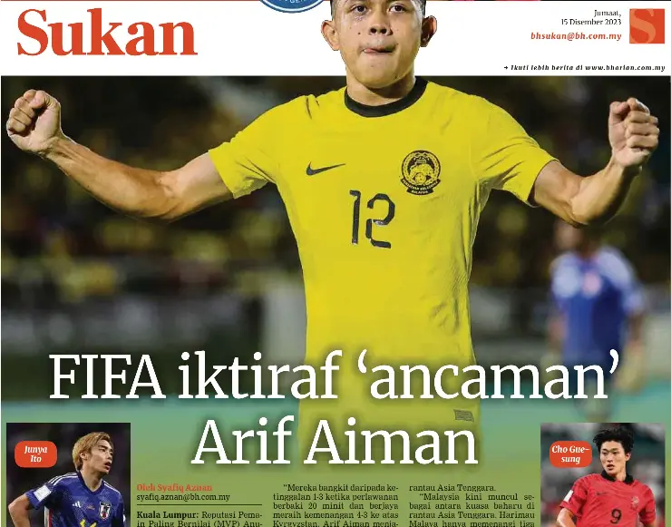 FIFA iktiraf ‘ancaman’ Arif Aiman - PressReader