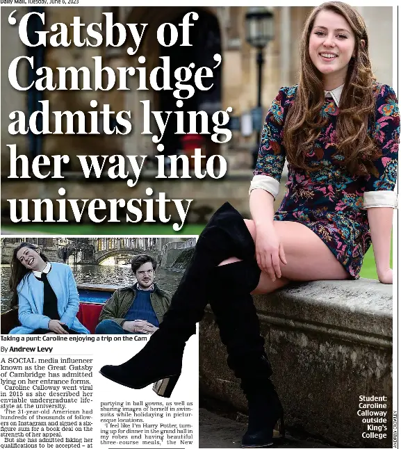 ‘Gatsby of Cambridge’ admits lying her way into university - PressReader