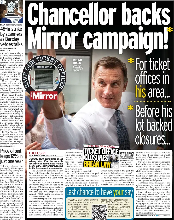 Chancellor backs Mirror campaign!* - PressReader