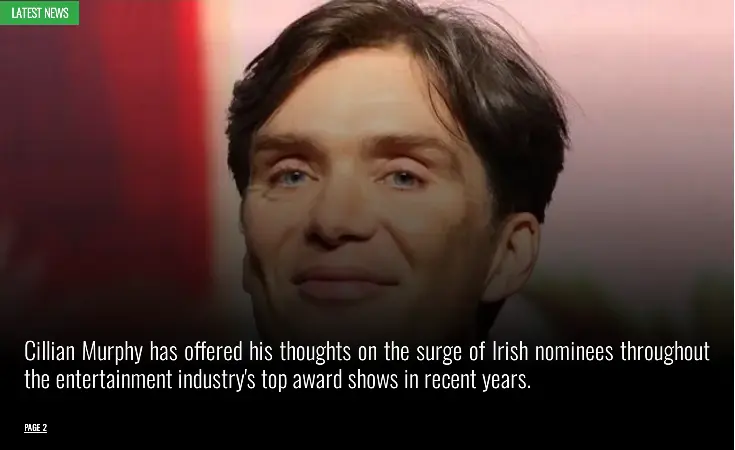 "Irish people tell stories very well" - Cillian Murphy on Ireland’s talent - PressReader