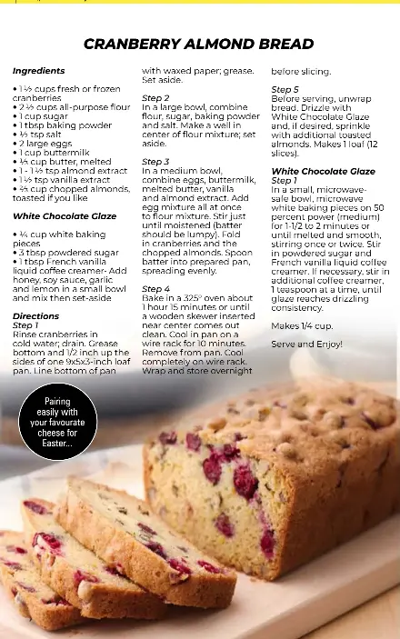 CRANBERRY ALMOND BREAD - PressReader