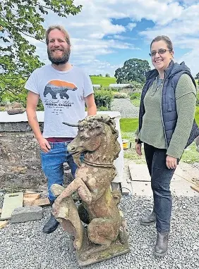 Unicorn statue centrepiec­e at historic house - PressReader
