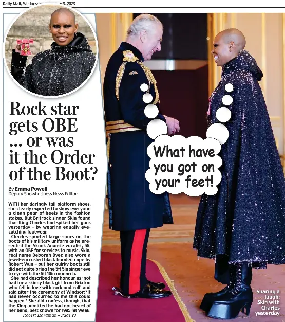 Rock star gets OBE ... or was it the Order of the Boot? - PressReader