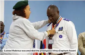 Malenya receives prestigiou­s Africa Elephant Award - PressReader