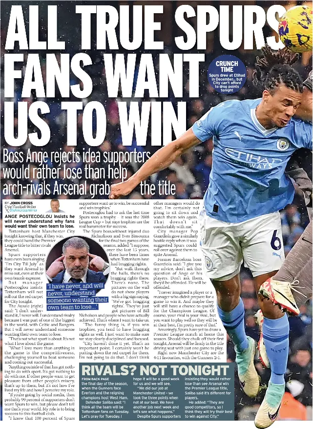 ALL TRUE SPURS FANS WANT US TO WIN - PressReader