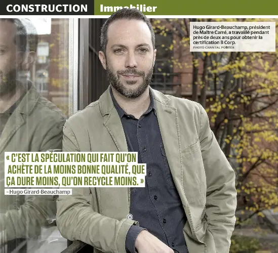 Plaidoyer pour mettre fin aux constructi­ons mal faites Il a travaillé ...