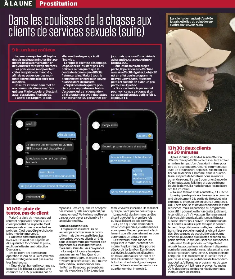 Dans les coulisses de la chasse aux clients de services sexuels (suite) - PressReader