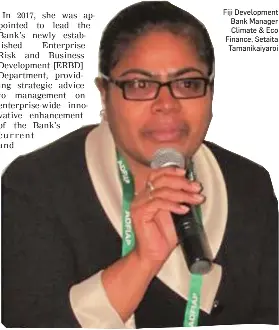 Setaita Tamanikaiy­aroi Appointed As FDB Manager Climate & Eco Finance ...