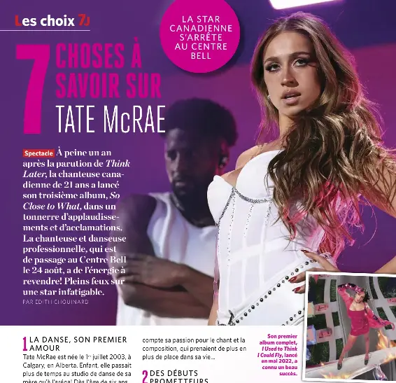 7 CHOSES À SAVOIR SUR TATE McRAE - PressReader