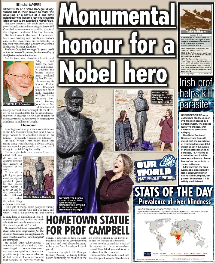 Monumental honour for a Nobel hero - PressReader