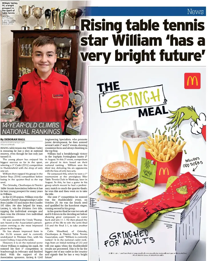 Rising table tennis star William ‘has a very bright future’ - PressReader