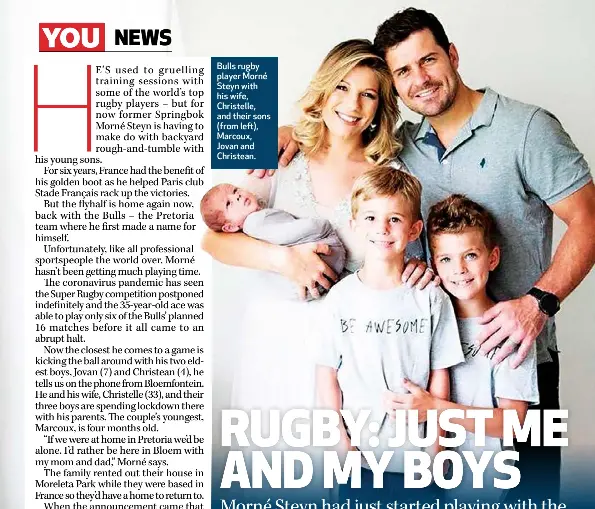 Morné Steyn’s life in lockdown - PressReader