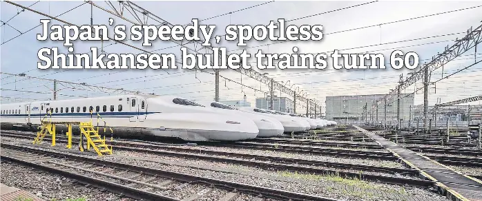 Japan’s speedy, spotless Shinkansen bullet trains turn 60 - PressReader