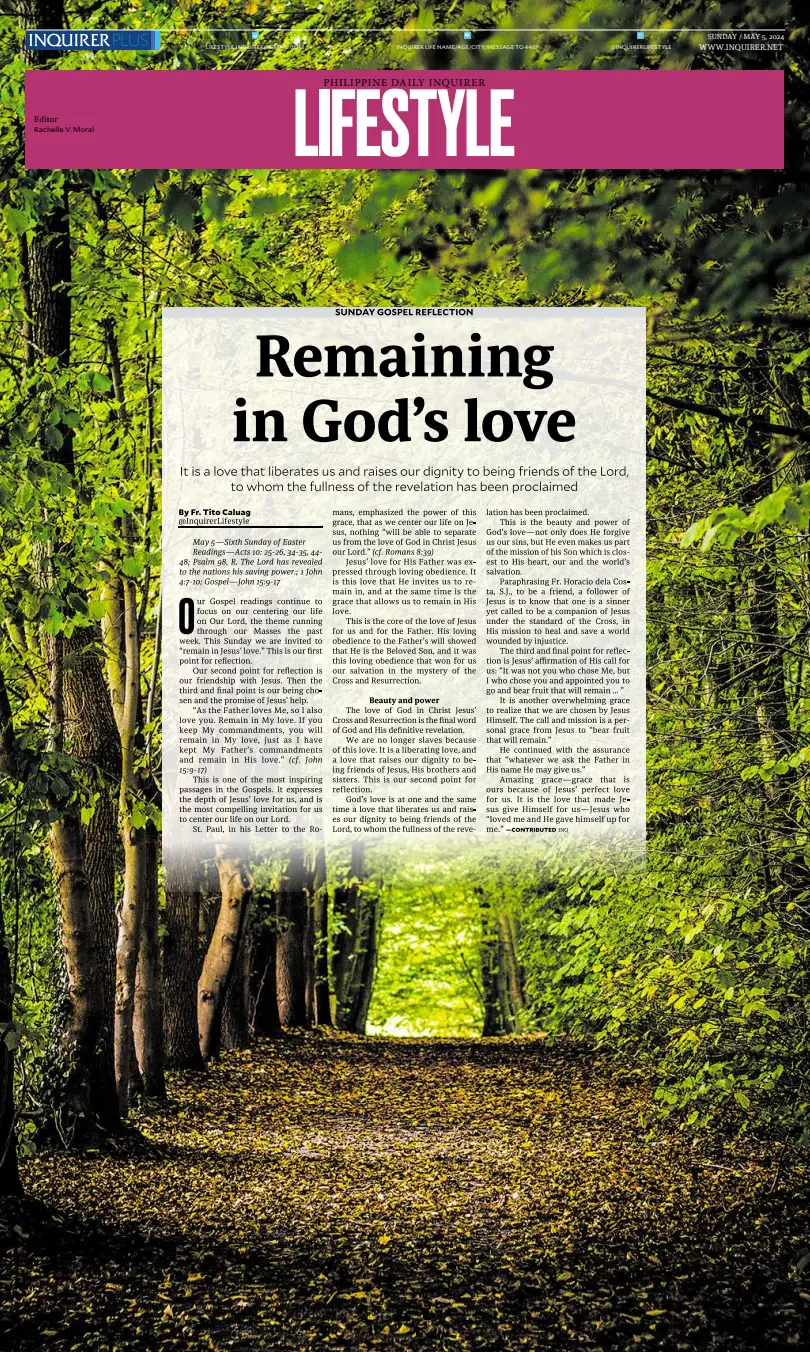 Remaining in God’s love - PressReader
